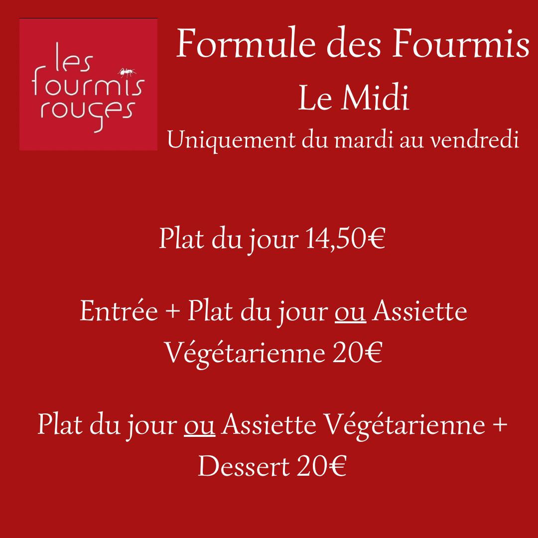 Menus - Les Fourmis Rouges